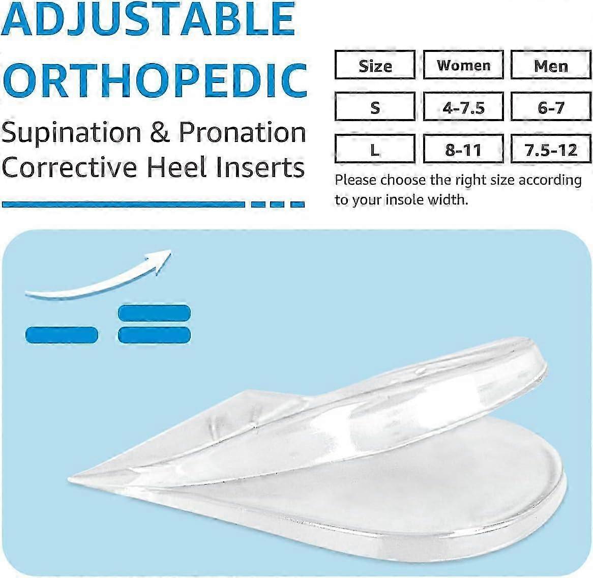 2/3 Layer Adjustable Orthopedic Heel Lift for Supination & Over ...