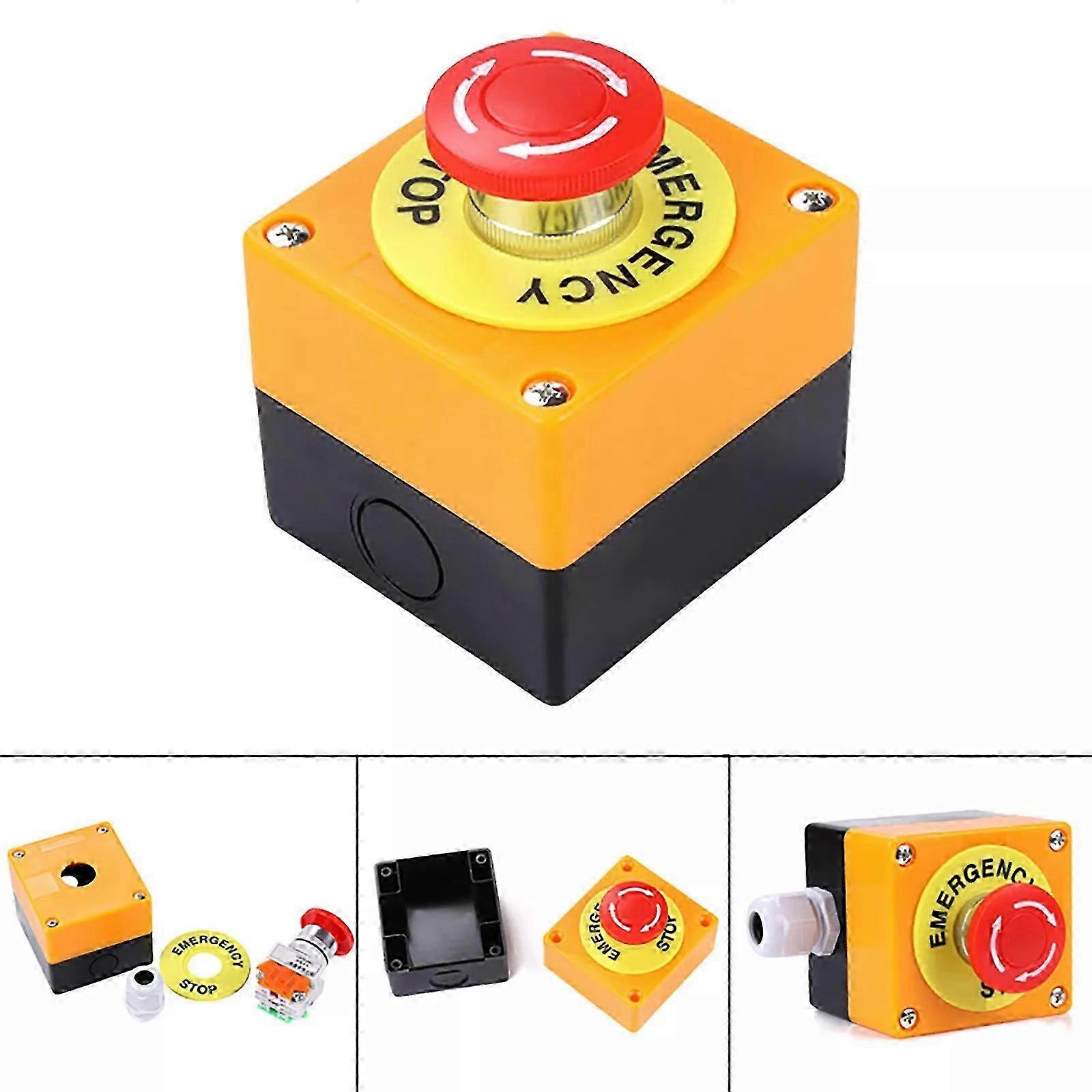 Push Buttons Switch 1NO + 1NC e-stop Push Button Emergency Stop Shut ...