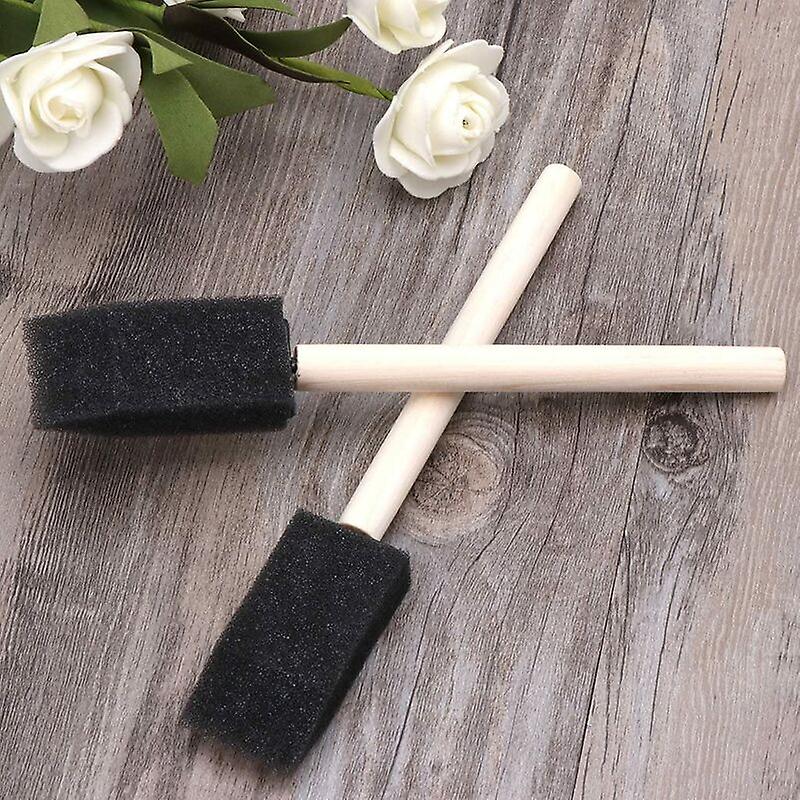 Sponge Brushes with Wooden Handle - Set of 10 Large and Small Sponge ...