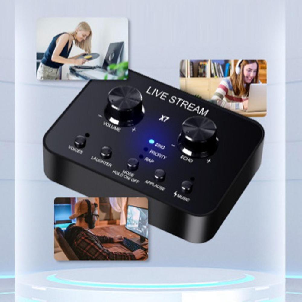Sound Card Voice Changer External Electronic Audio Shouting Microphone ...