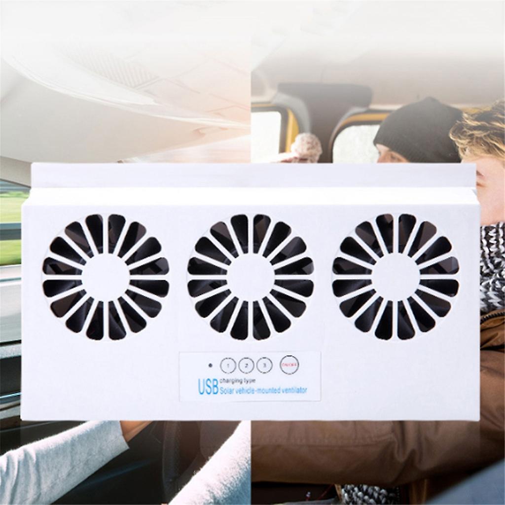 Solar Powered Fan Window Exhaust Fan Air Circulation Cooler Radiator ...