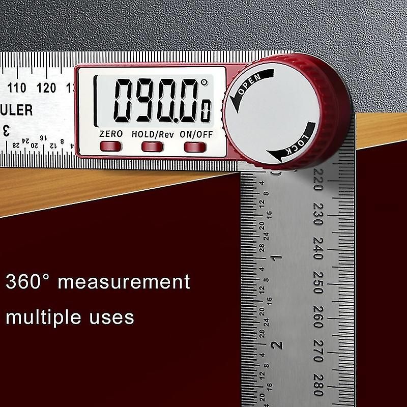 Stainless Steel Digital Angle Meter Ruler Metric Inch Protractor Angle ...