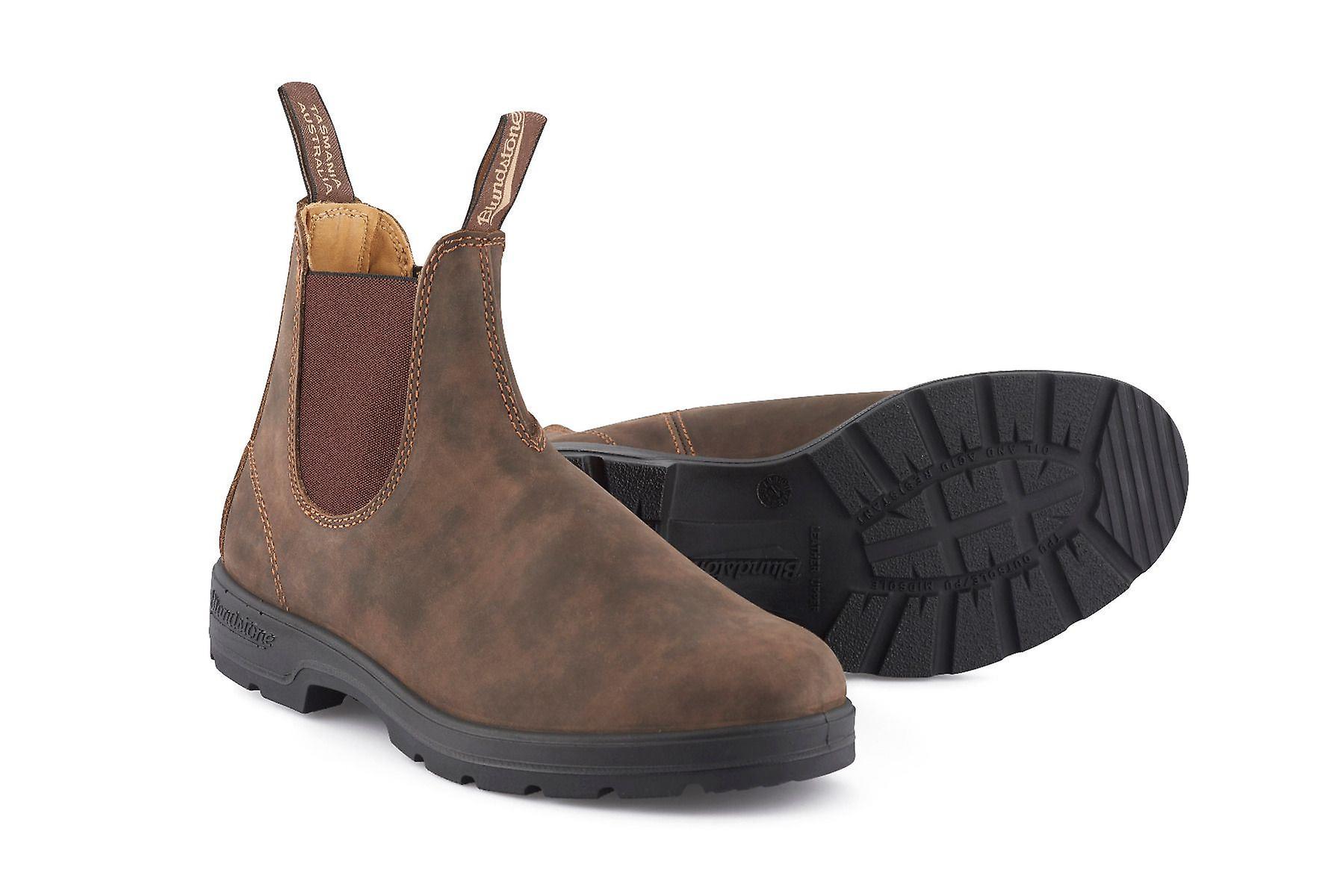 Blundstone 585 Rustic Brown Leather Chelsea Boots | Fruugo UK