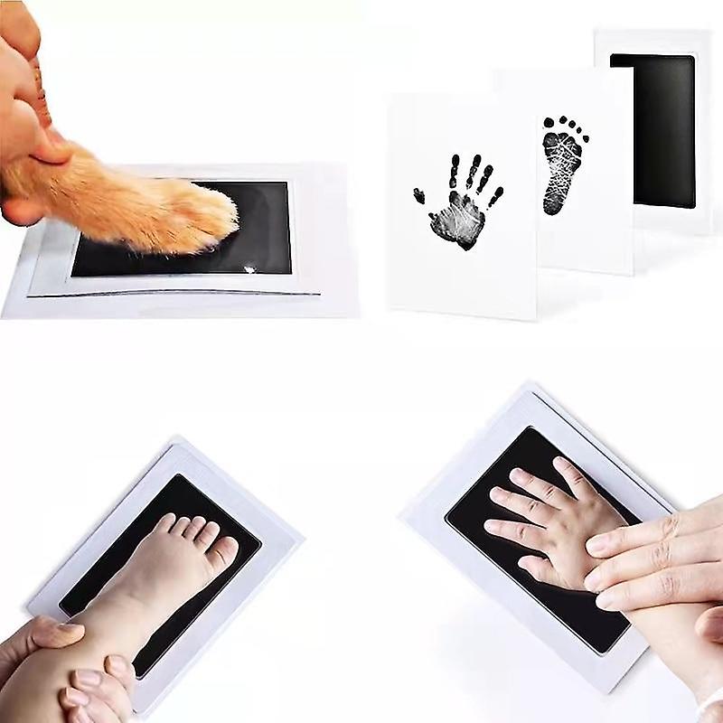 Newborn Baby DIY Hand And Footprint Kit Ink Pads Photo Frame Handprint ...