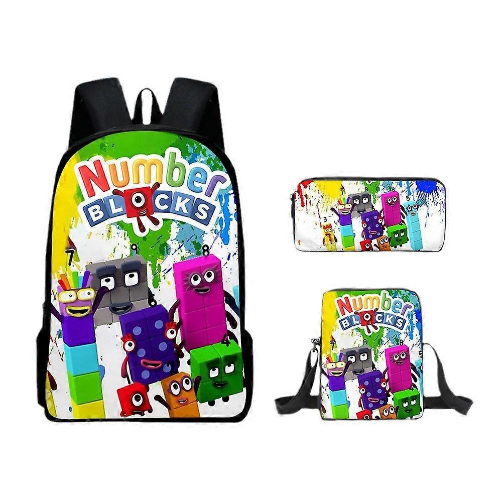 Digital Building Blocks Backpack Numberblocks Student Backpack Cartoon ...