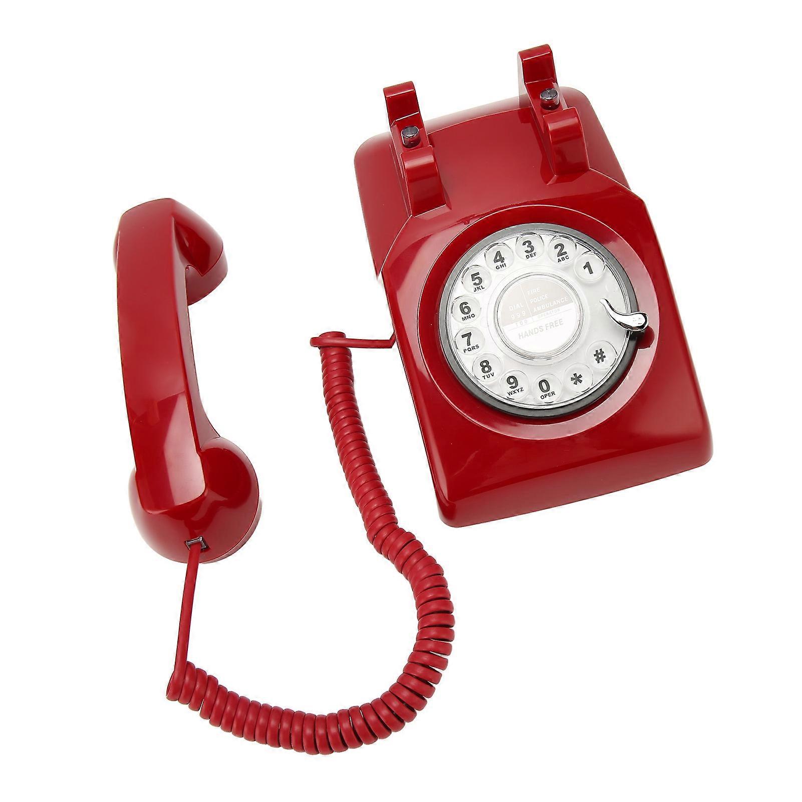 Retro Rotating Phone Old Fashioned Vintage Landline Phone with ...