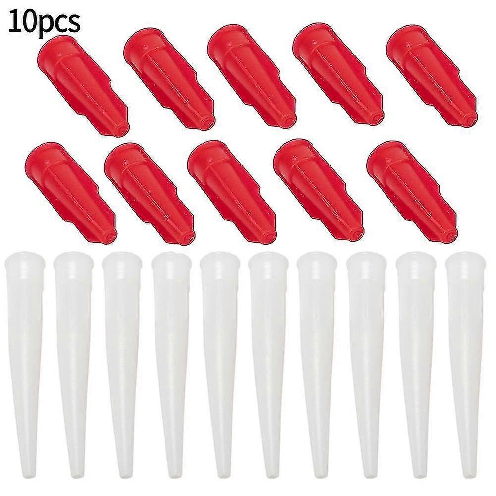 10pc Silicone Caulking Gun Nozzles Tube Nozzle Cap Re-sealable Mastic ...