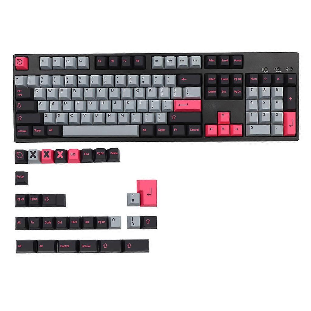 134PCS 8008 Keycap PBT Cherry Profile Standard Sublimation Process Key ...