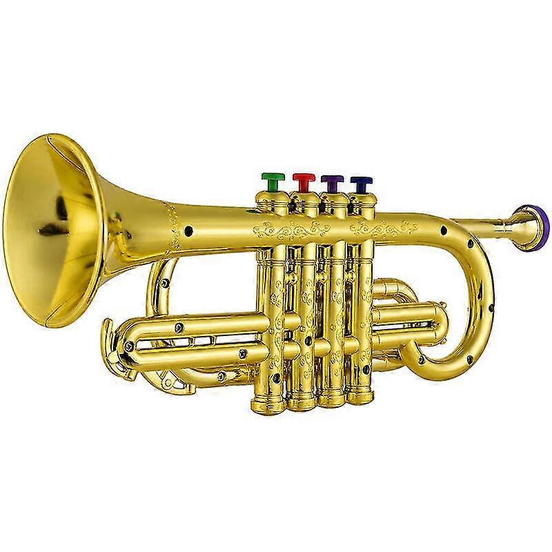 Trumpet Children Musical Wind Instruments ABS Metallic Gold Trumpet ...