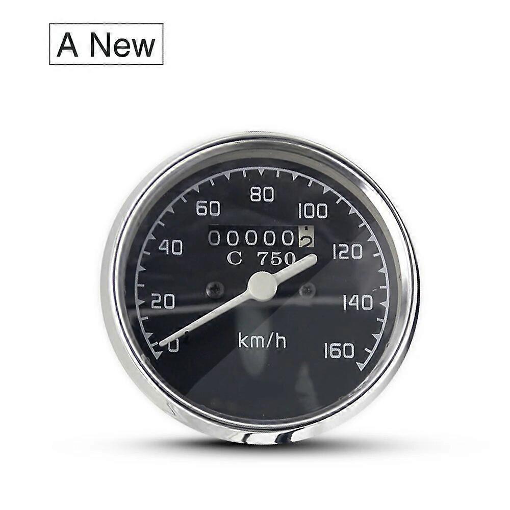 Alconstar- 120KM/160KM Motorcycle CJ-K750 Retro Round Speedometer for ...