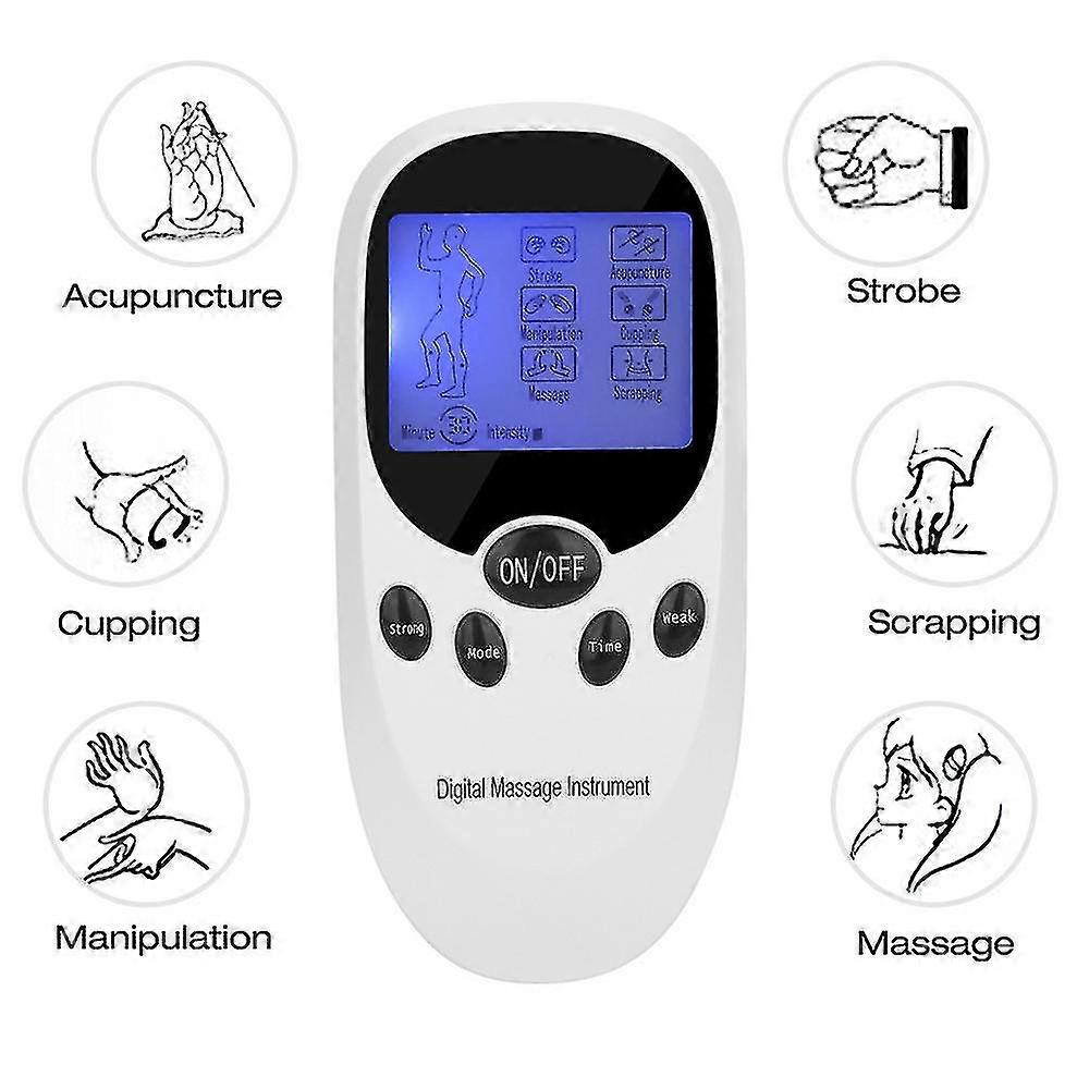 1pcs Digital Electronic Dual Output Massager Muscle Stimulator Pain ...