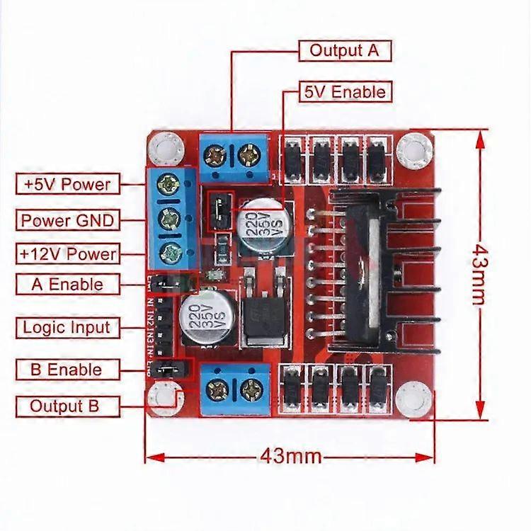 Motor Driver Module L298n For Arduino Dual h Bridge Motor Driver ...