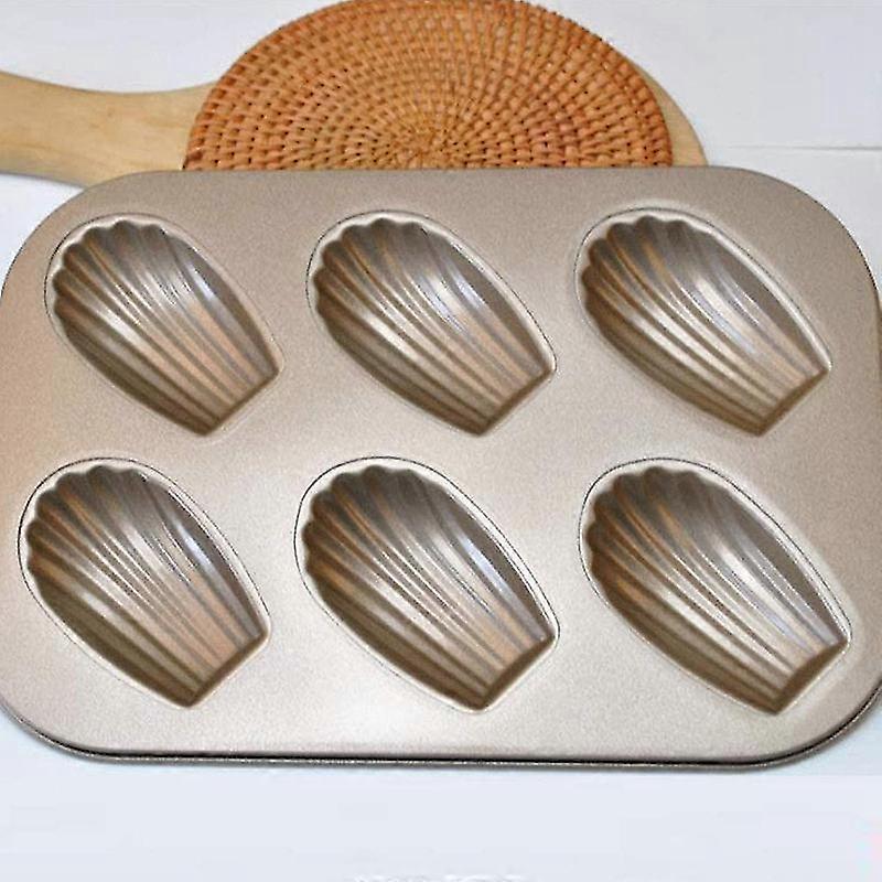 2 Pack Madeleine Mold Cake Pan, Non-Stick Heavy Duty Shell Madeline ...