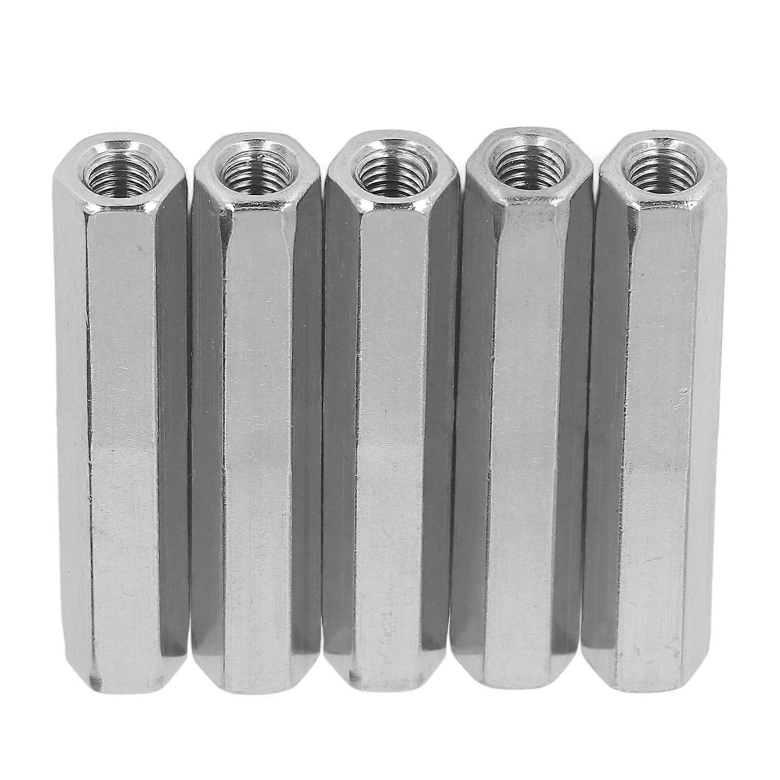 5 Pcs Hex Coupling Nut M8x1.25 75mm Length 304 Stainless Steel Hex ...