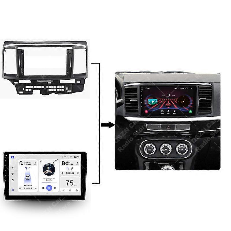 9 Inch Car radio Frame Fascia For Mitsubishi Lancer Fortis 2007+ Proton ...