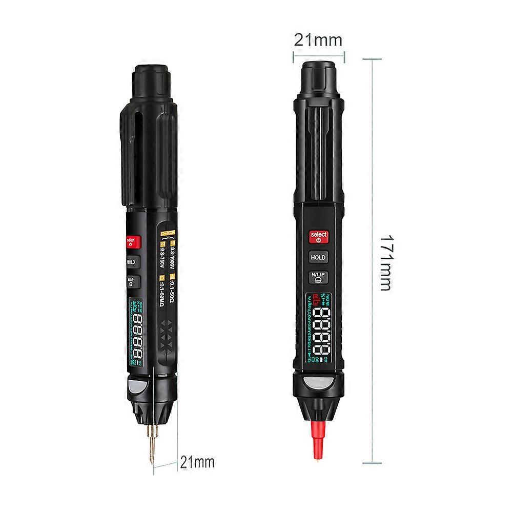 KKM100-ENG Intelligent Multimeter Pen Digital Meter DC AC Voltage Line ...