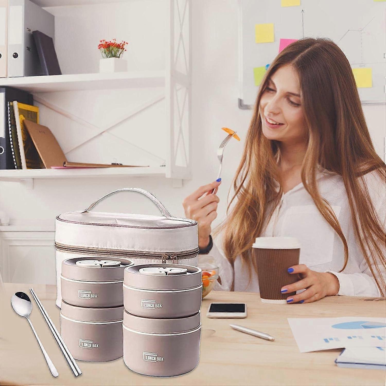 Insulated Bento Box, Stackable Insulated Lunch Box, Portable Food ...