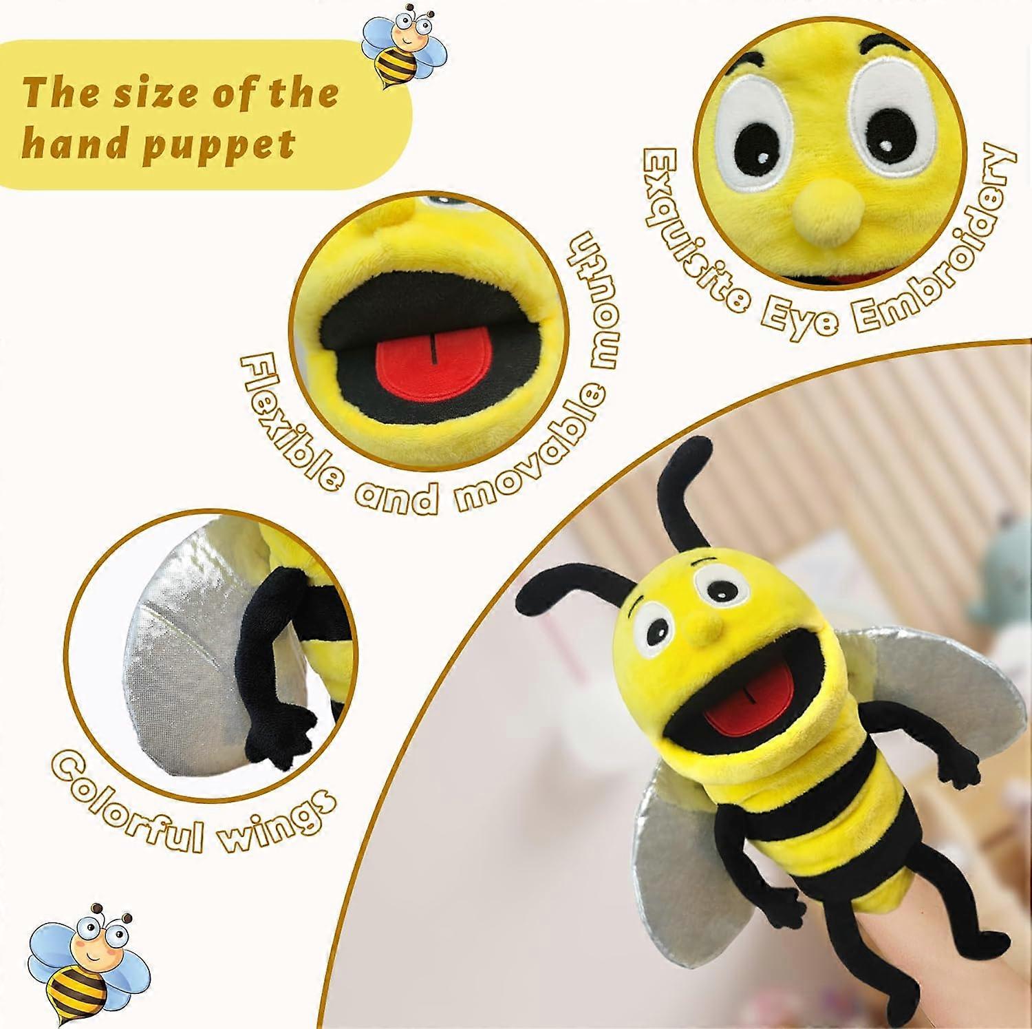hand puppets bee puppet animal puppets 13",puppets for kids Insect ...
