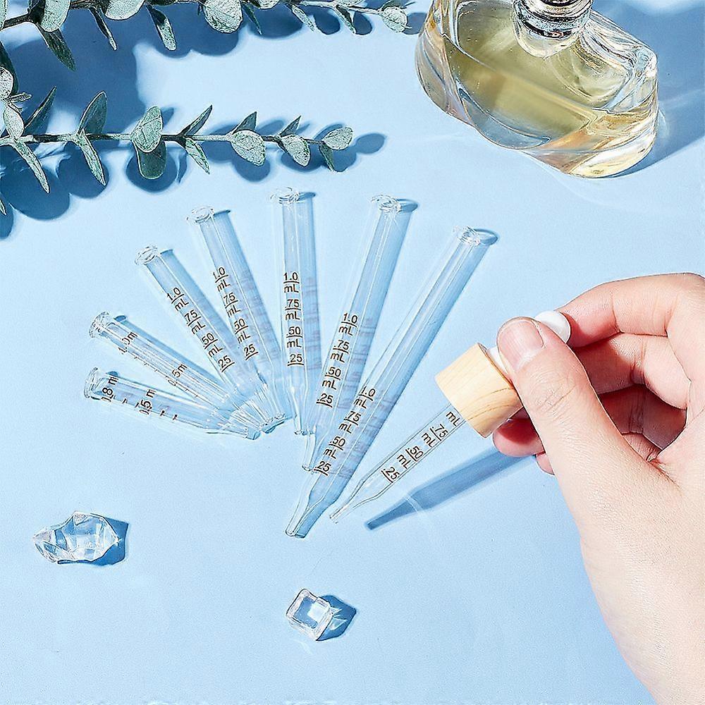 14 Pcs Essential Oil Dropper Pipette 7 Styles Glass Dropper with ...