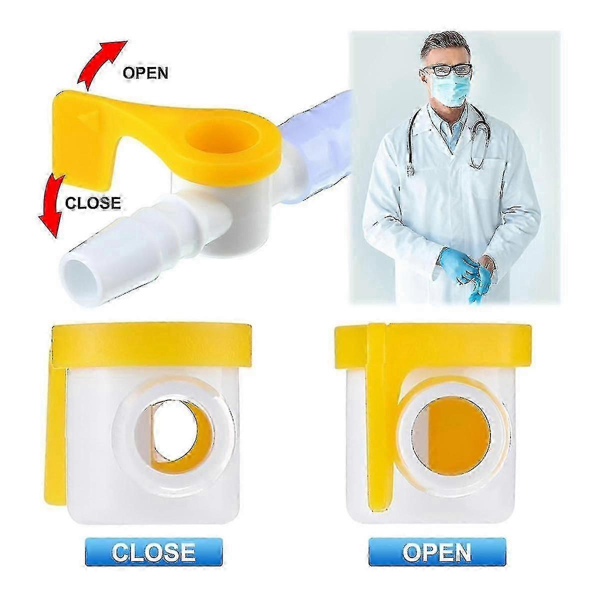 15 Pack Catheter Valve Individually Package Urine Drainage Catheter Bag ...