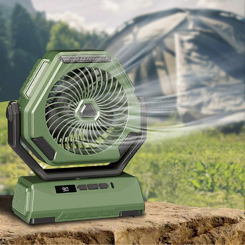 Portable Camping Fan with LED Light 3 Speed Powerful Tent Fan with Hook ...