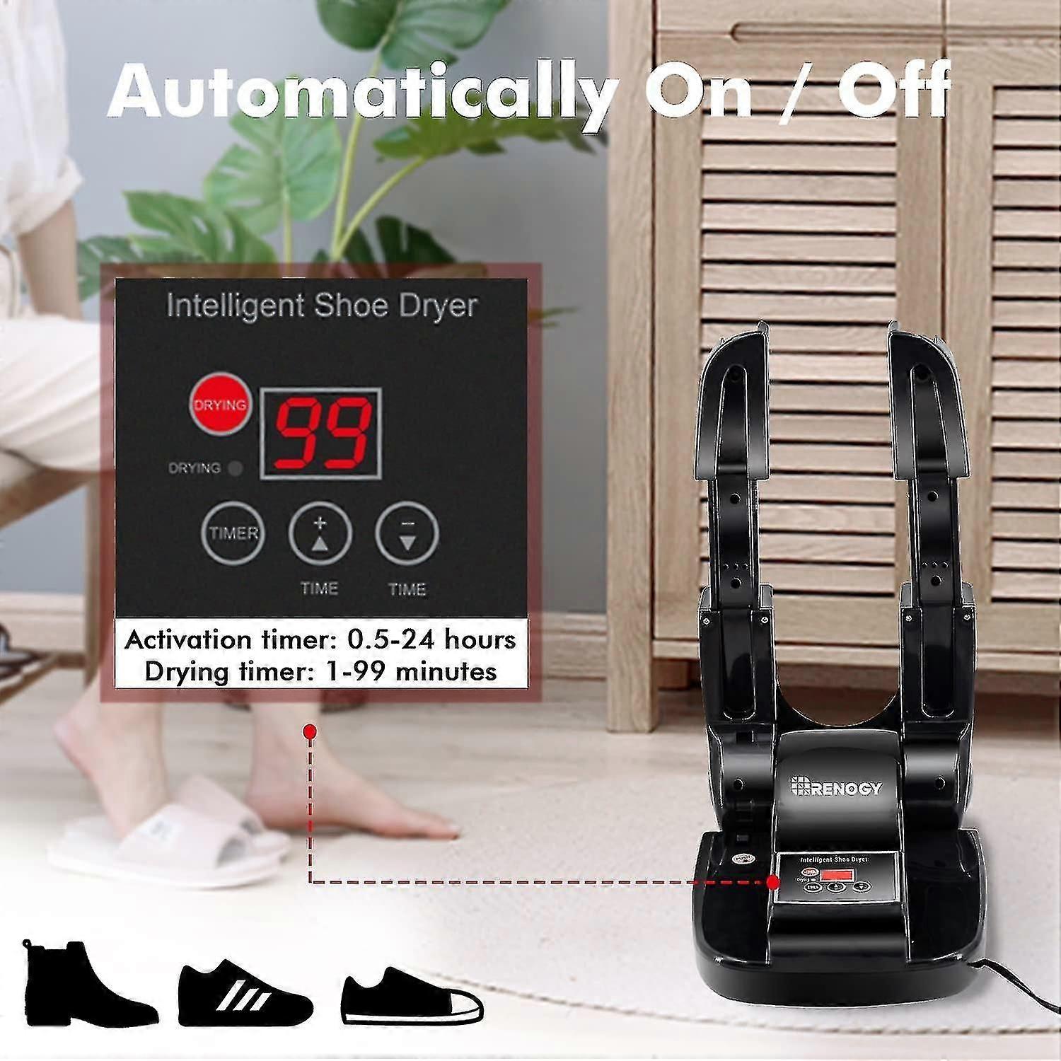 Portable Shoe & Boot Dryer with Adjustable Rack, Heater Blower, Timer ...