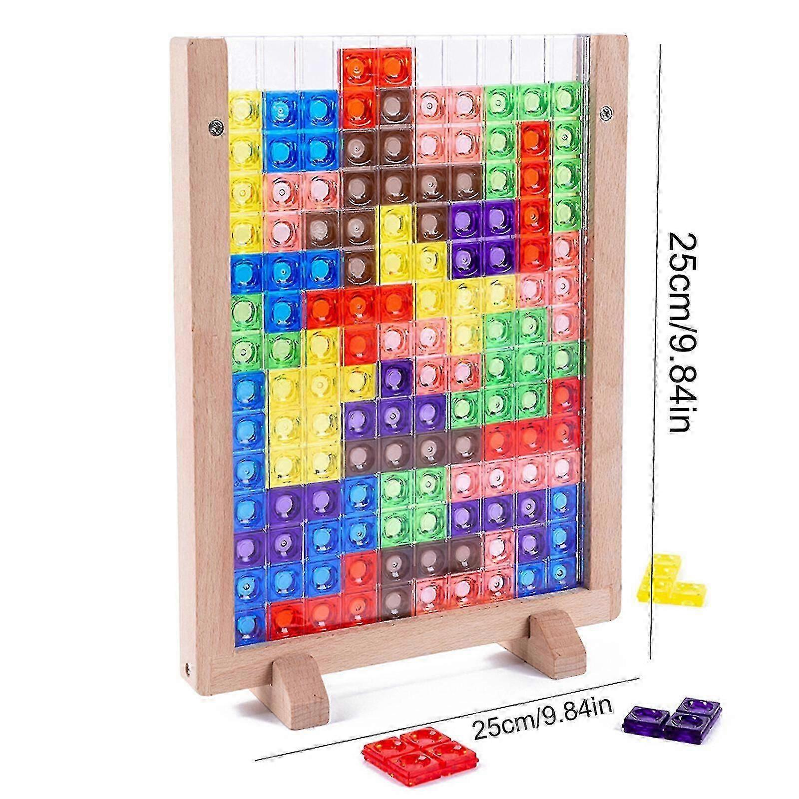 New Tetris Tangram,children's Colourful Wooden Tangram Jigsaw Puzzle ...