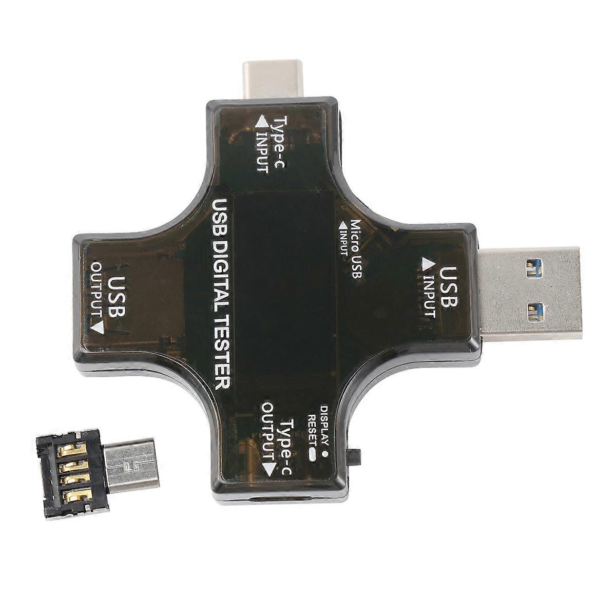 USB Power Meter Type-C Multimeter Tester For Engineers 6X6X1.1Cm Black ...