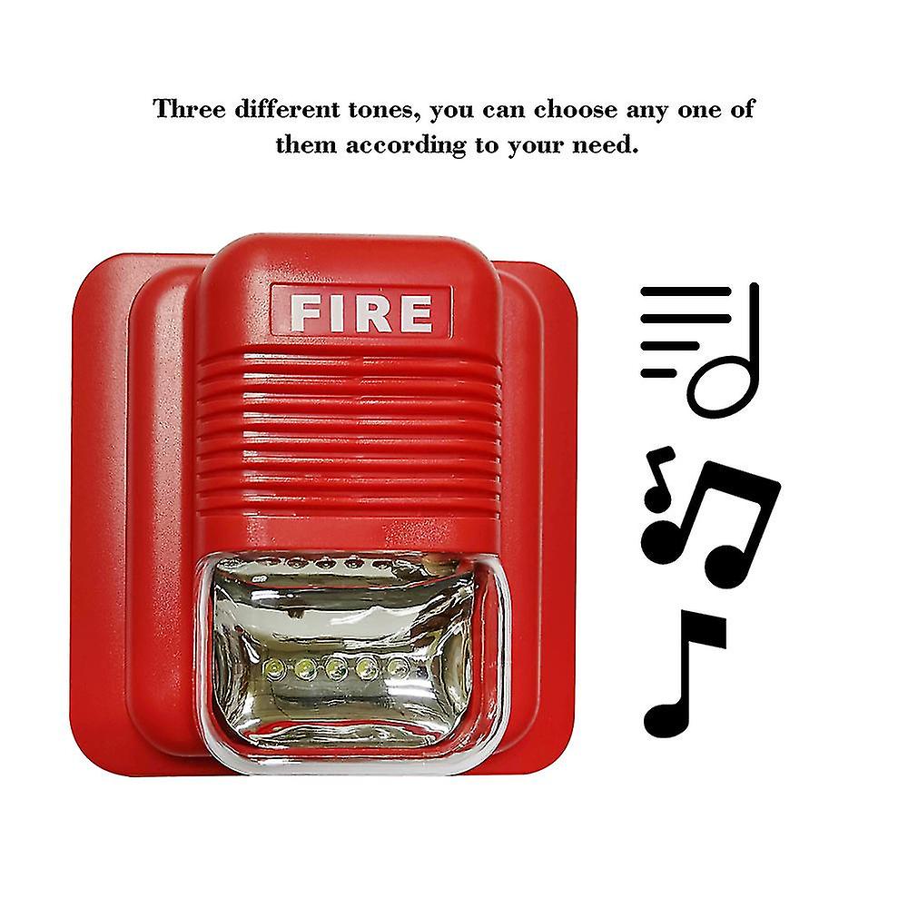 Fire Alarm Warning Strobe Siren Horn Sound & Strobe Alert Security ...