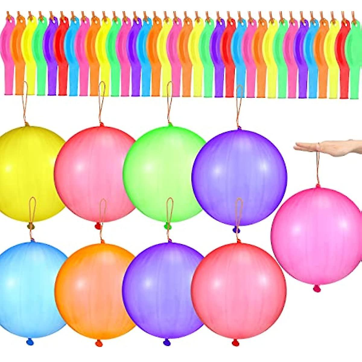50pcs Punch Balloons Punching Balloon Assorted Color Heavy Duty Party ...