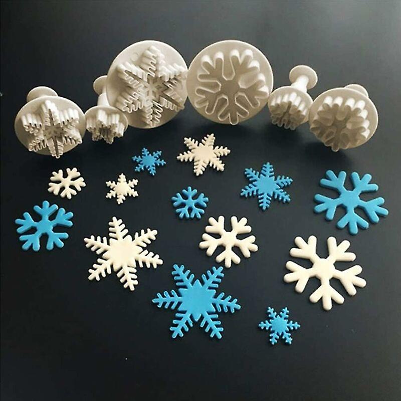 Snowflake Cake Modeling Tools Plastic Cookie Cutters White Snowflake ...