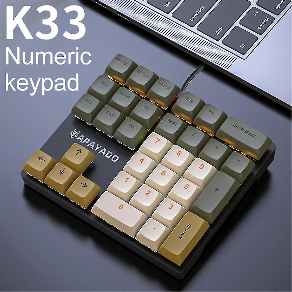 33 Key Wired Mechanical Numeric Keypad With Multi-color Lights Suitable ...
