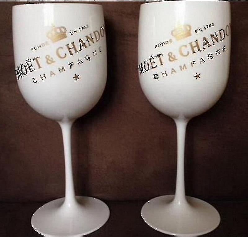2piece Of Plastic Wine Party White Champagne Moet & Chandon Glass ...