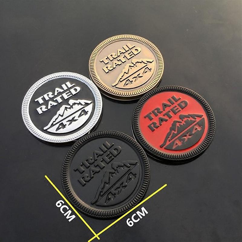 3d Metal 4x4 Trail Rated Emblem Logo Badge Car Stickers For Jeep ...