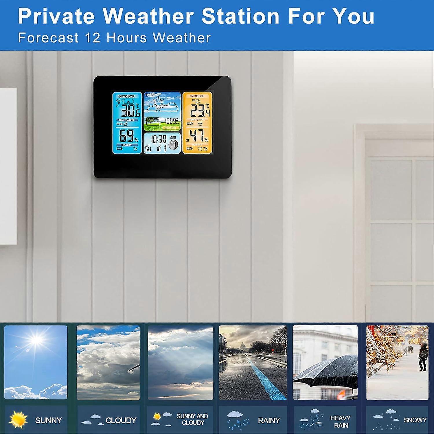 Wireless Weather Station Digital Colour Forecast with Alert and ...
