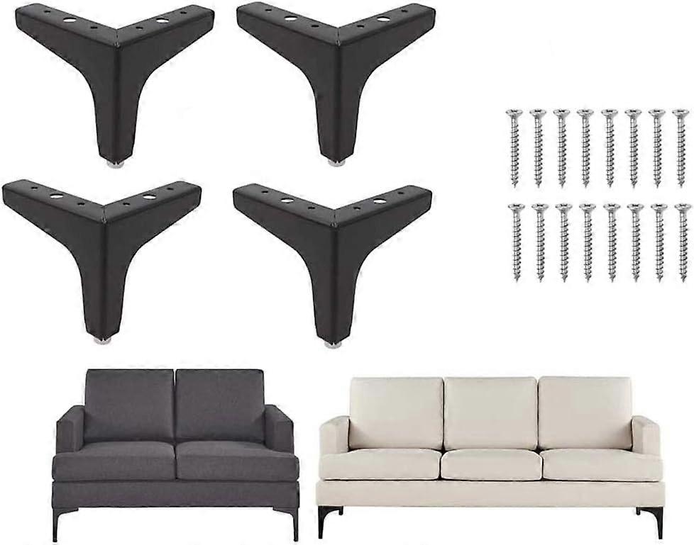 Triangular Furniture Legs in Modern Metal DIY Black Steel Table Legs ...