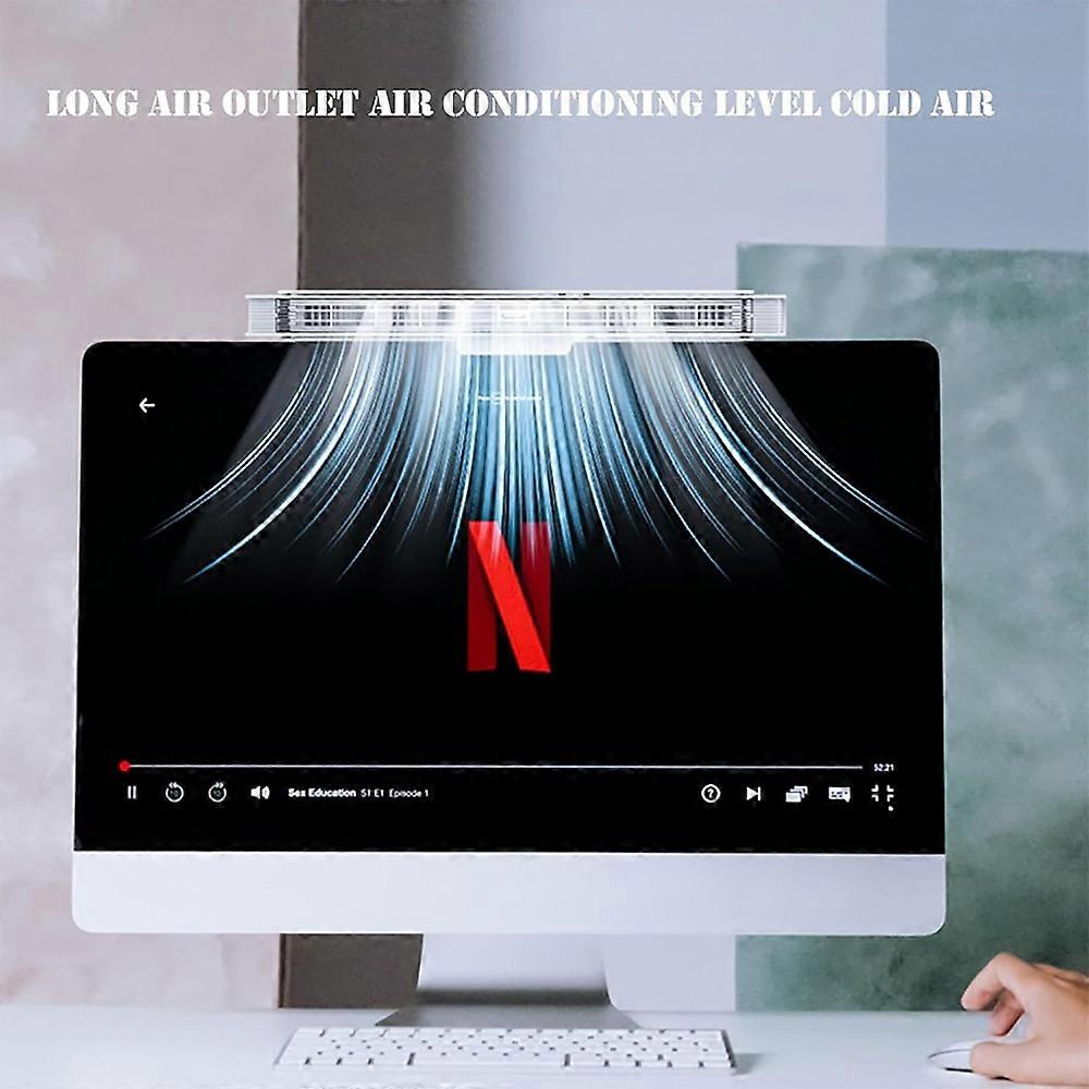 USB Monitor Fan 3-speed Adjustable Computer Screen Fans Low Noise Wide ...