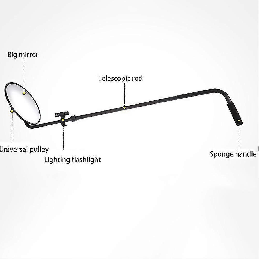 Under Vehicle Inspection Mirror - 12-inch Diameter Security Mirror With ...