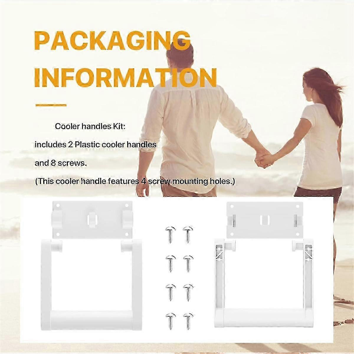 White Plastic Cooler Replacement Handles for 90-100 Quart Cooler Handle ...