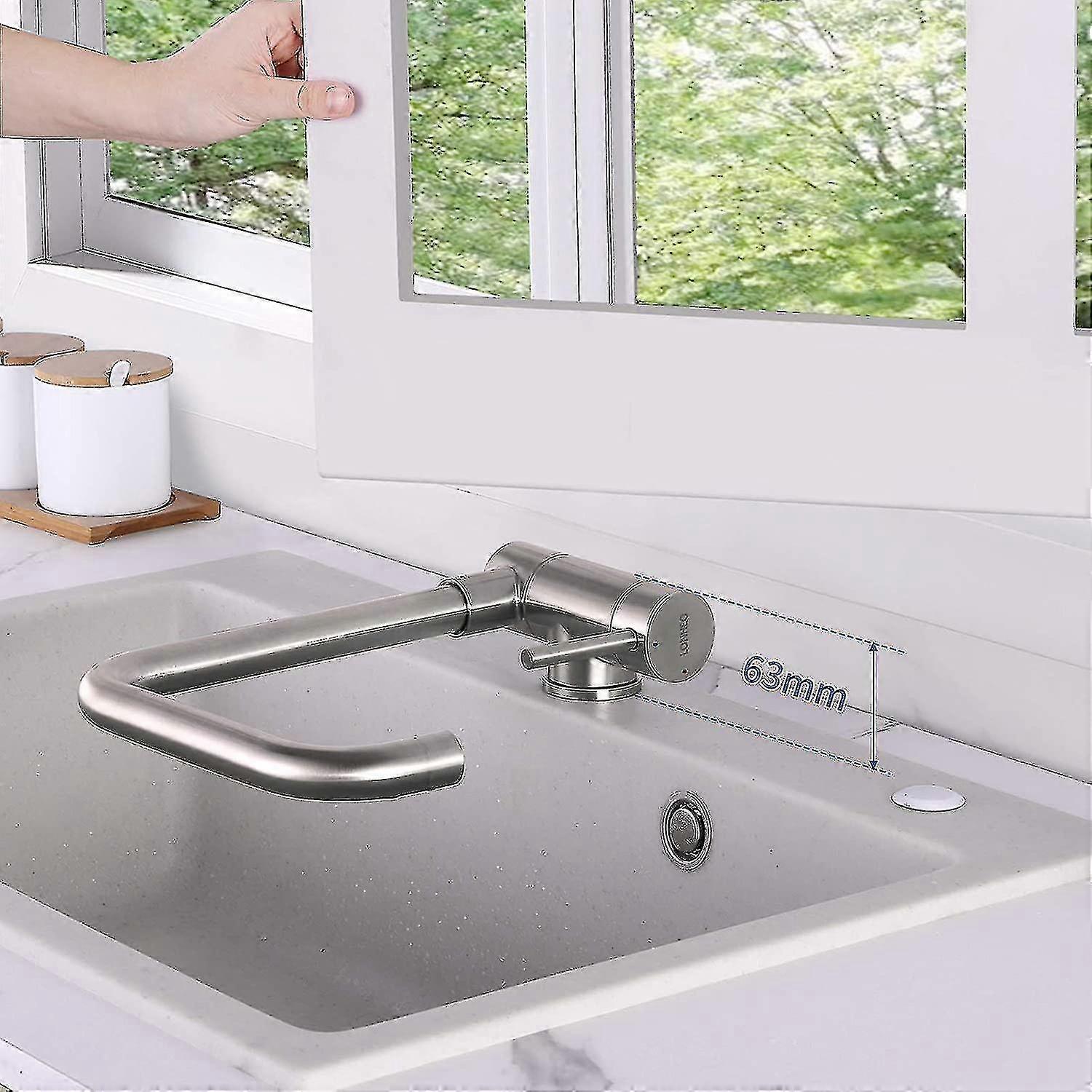 360 Swivel Folding Kitchen Faucet, Kitchen Faucet With Folding Handle ...