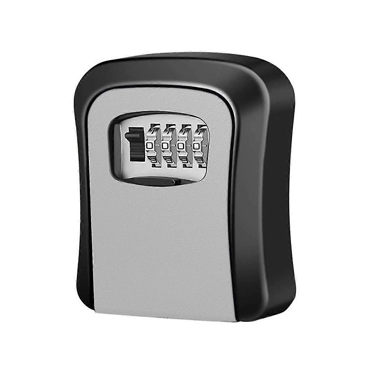 Wall Mount Key Lock Box 4 Digit Password Code Security Lock Office Key ...