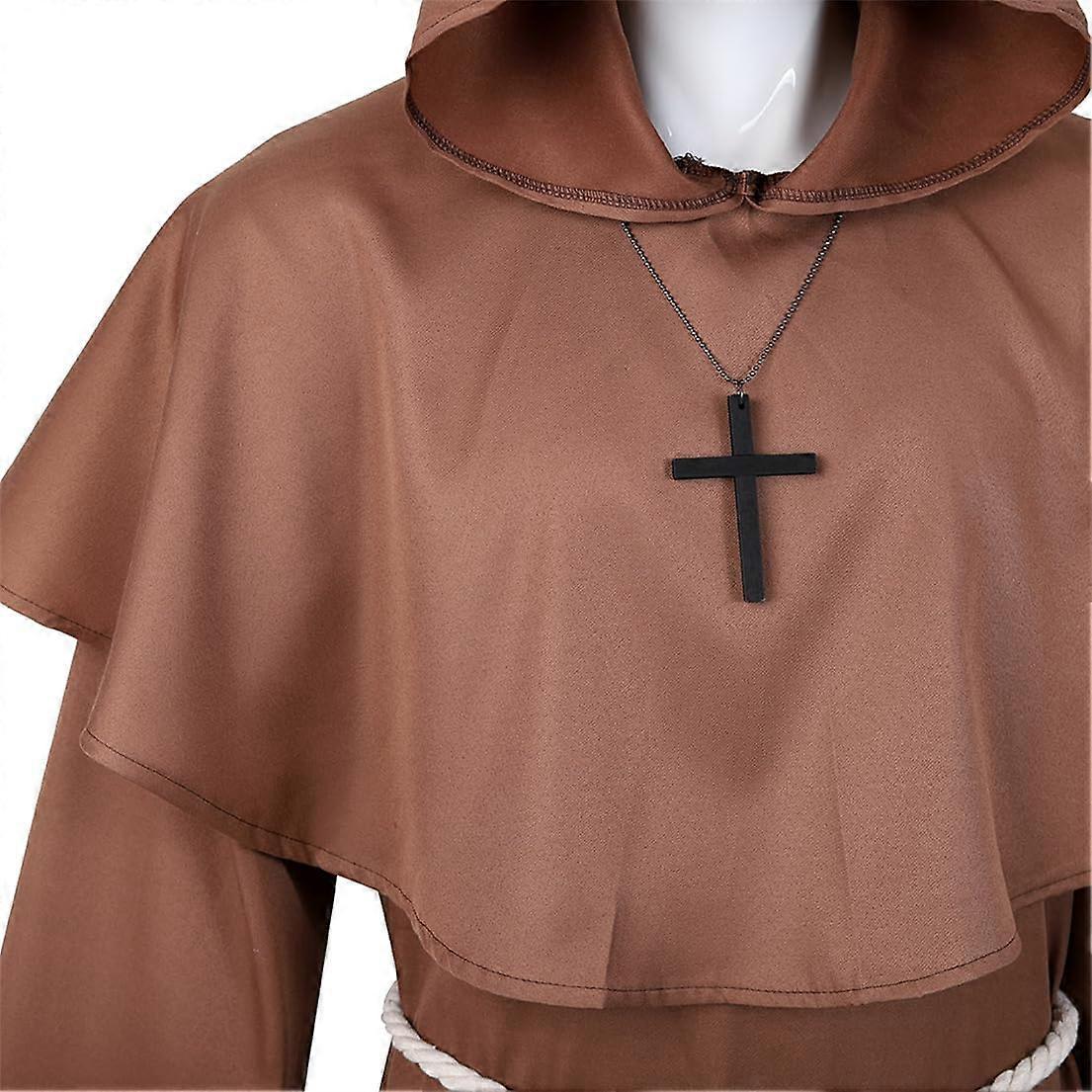 Monk Robe Priest Costume Friar Robe Medieval Costume Priest Halloween ...