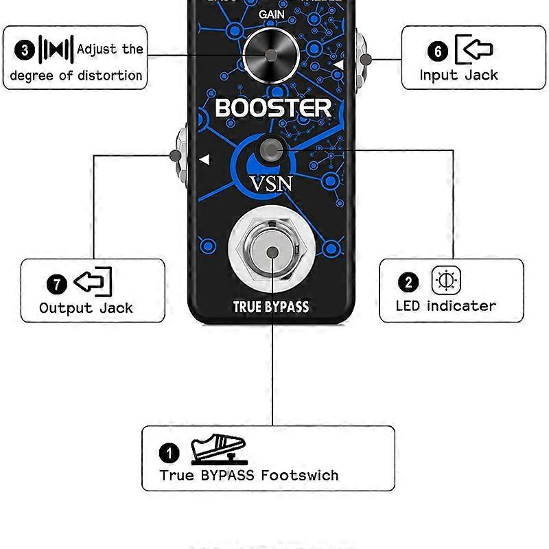 Guitar Booster Effect Pedal Analog Boost Effects Pedals for Electric ...
