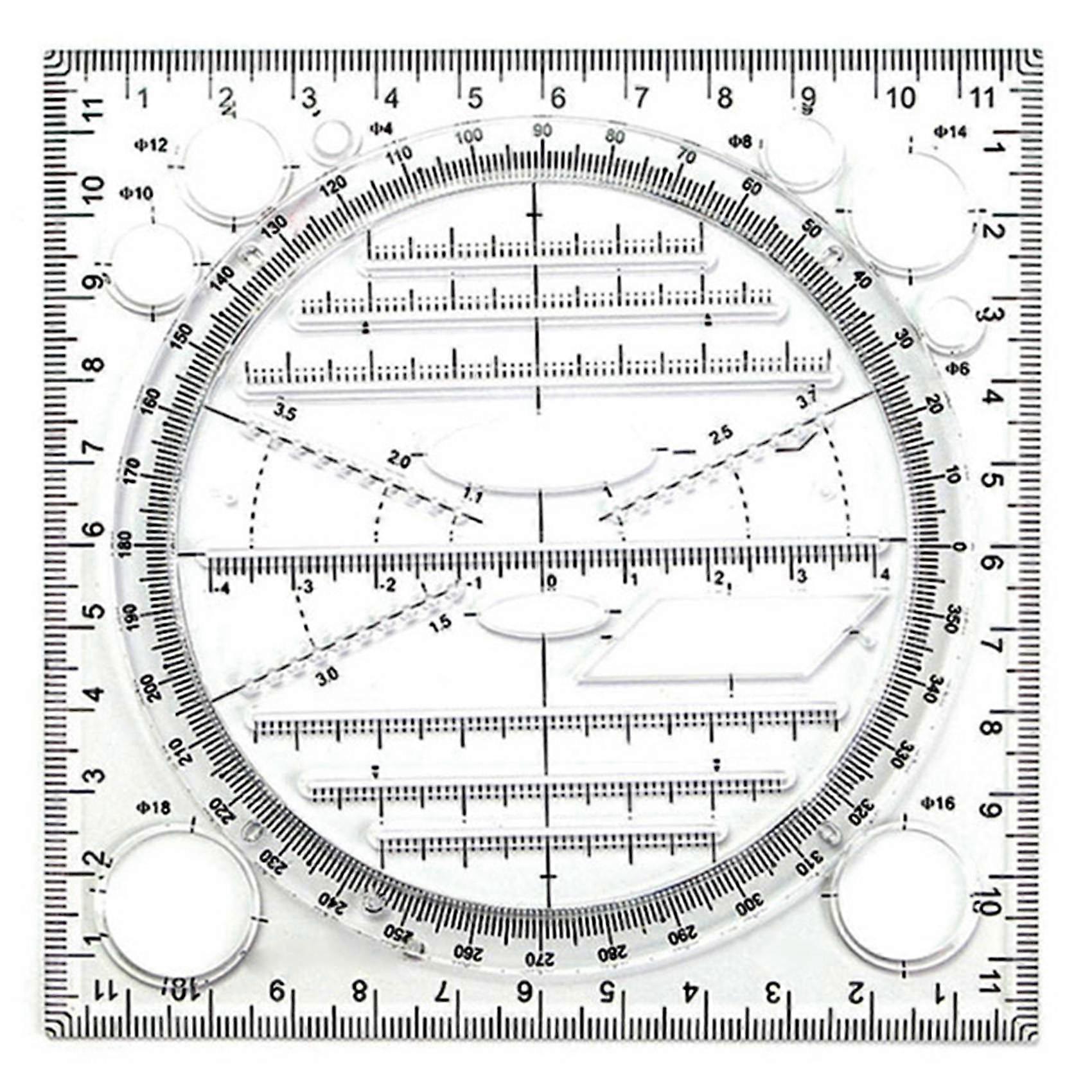 Multifunctional Circle Drawing Template, Geometric Drawing Tool ...