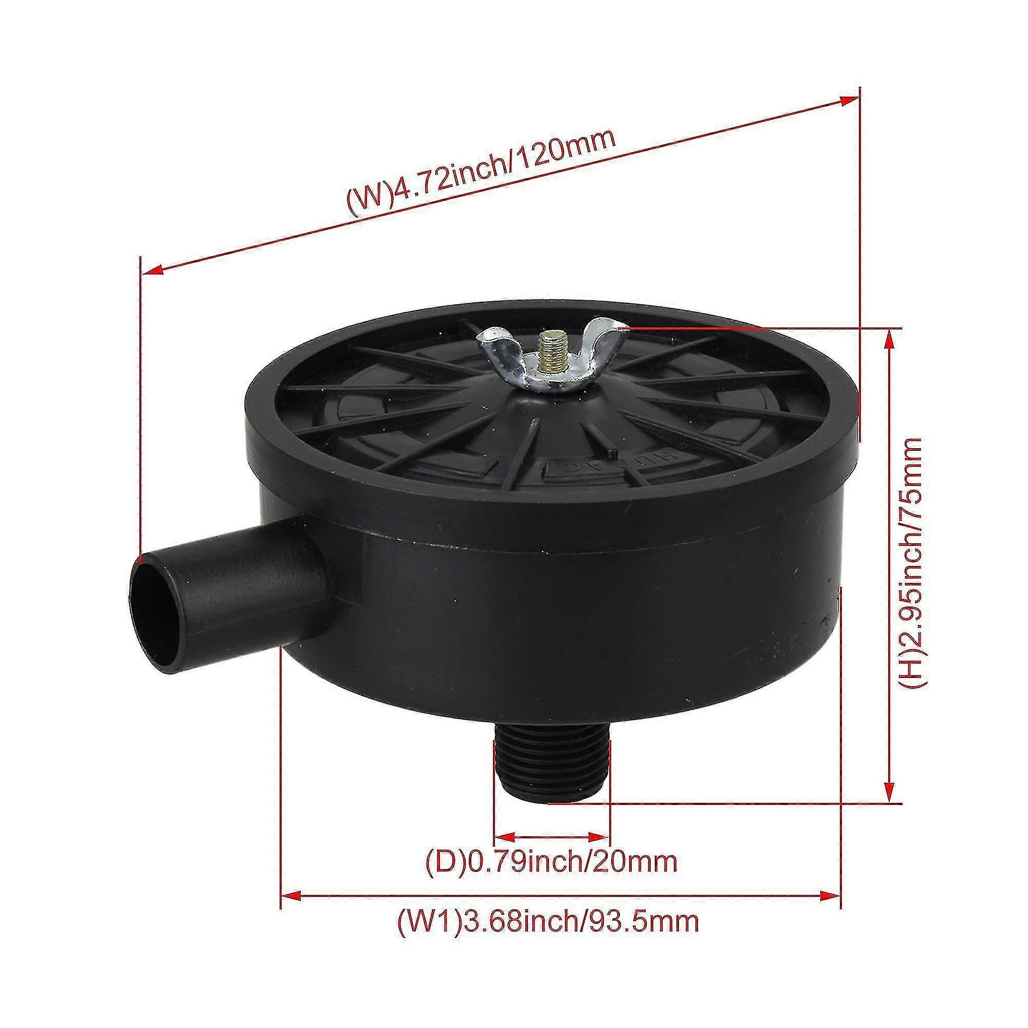 Air Compressor Intake Filter Silencer Black Plastic Housing Canister 19 ...