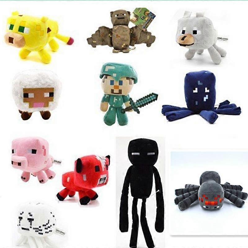 1PC Game Figure Minecraft Animal Plush Doll Toy Pig Enderman Creeper ...