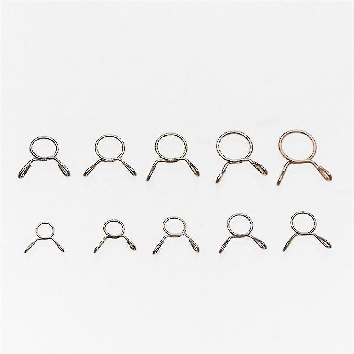 100pcs Hose Clamp Zinc Plated Spring Clips Hose Fuel Line Clamp For ...