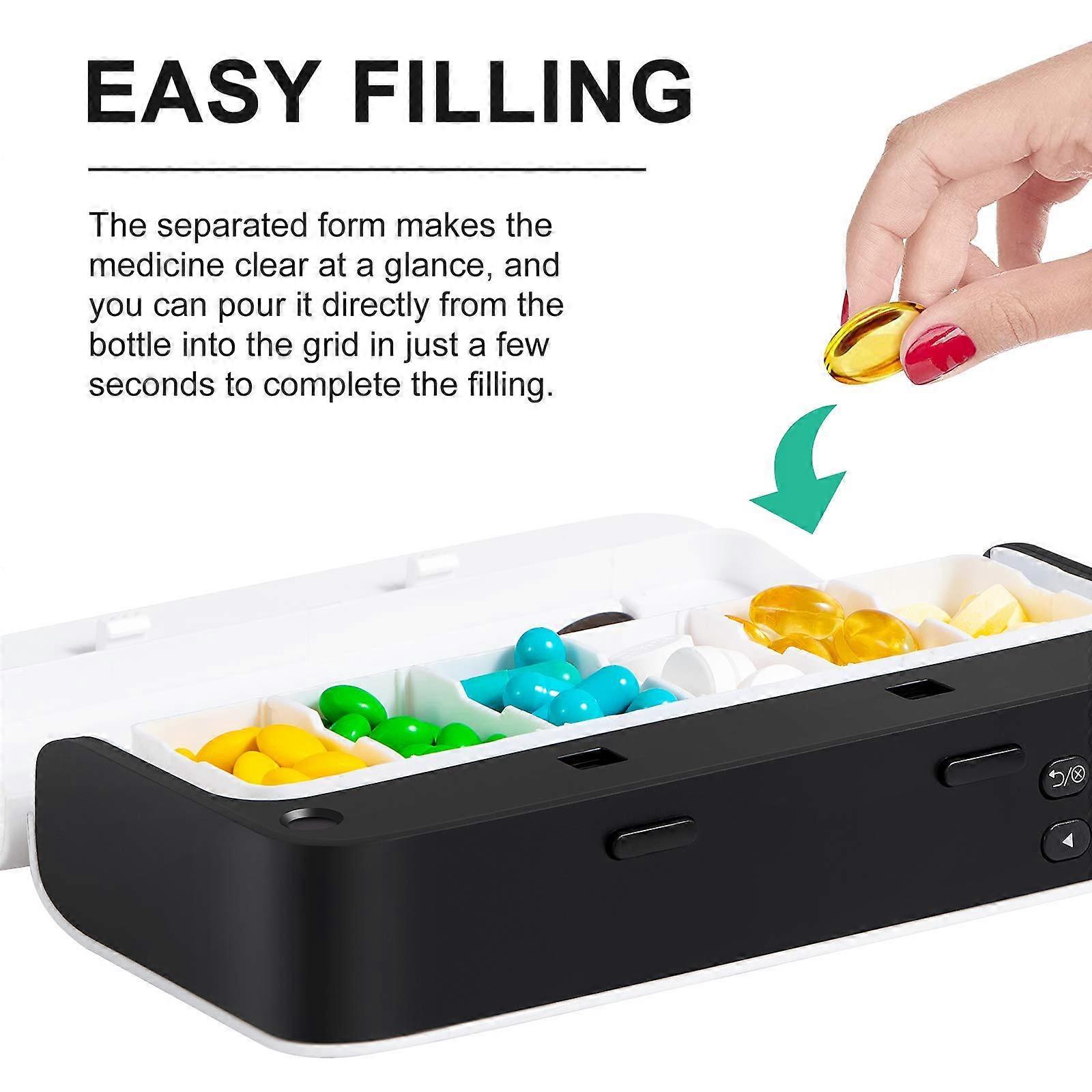 Smart Pill Dispenser Medicine Pill Box Organizer For 7 Days Storage ...