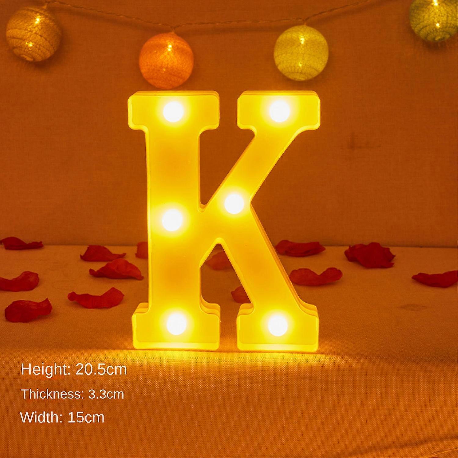LED Light up letter Home Bedroom, Nursery Room, Table Wall Decoration ...