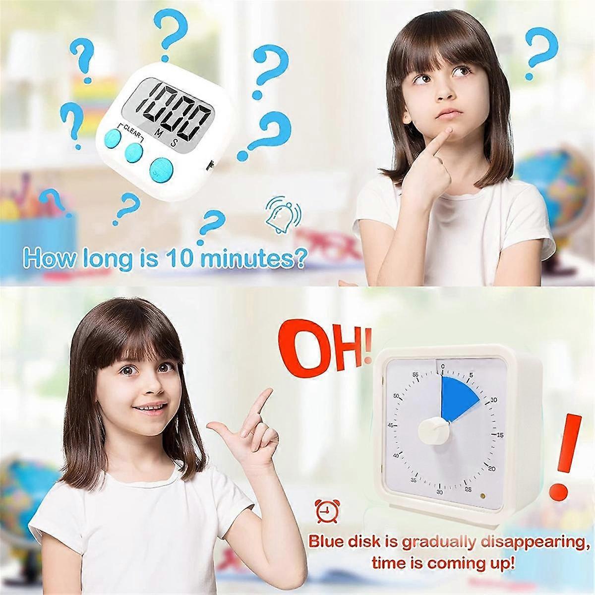 60-Minute Visual Timer for Kids, Time Management Tool Study Classroom ...